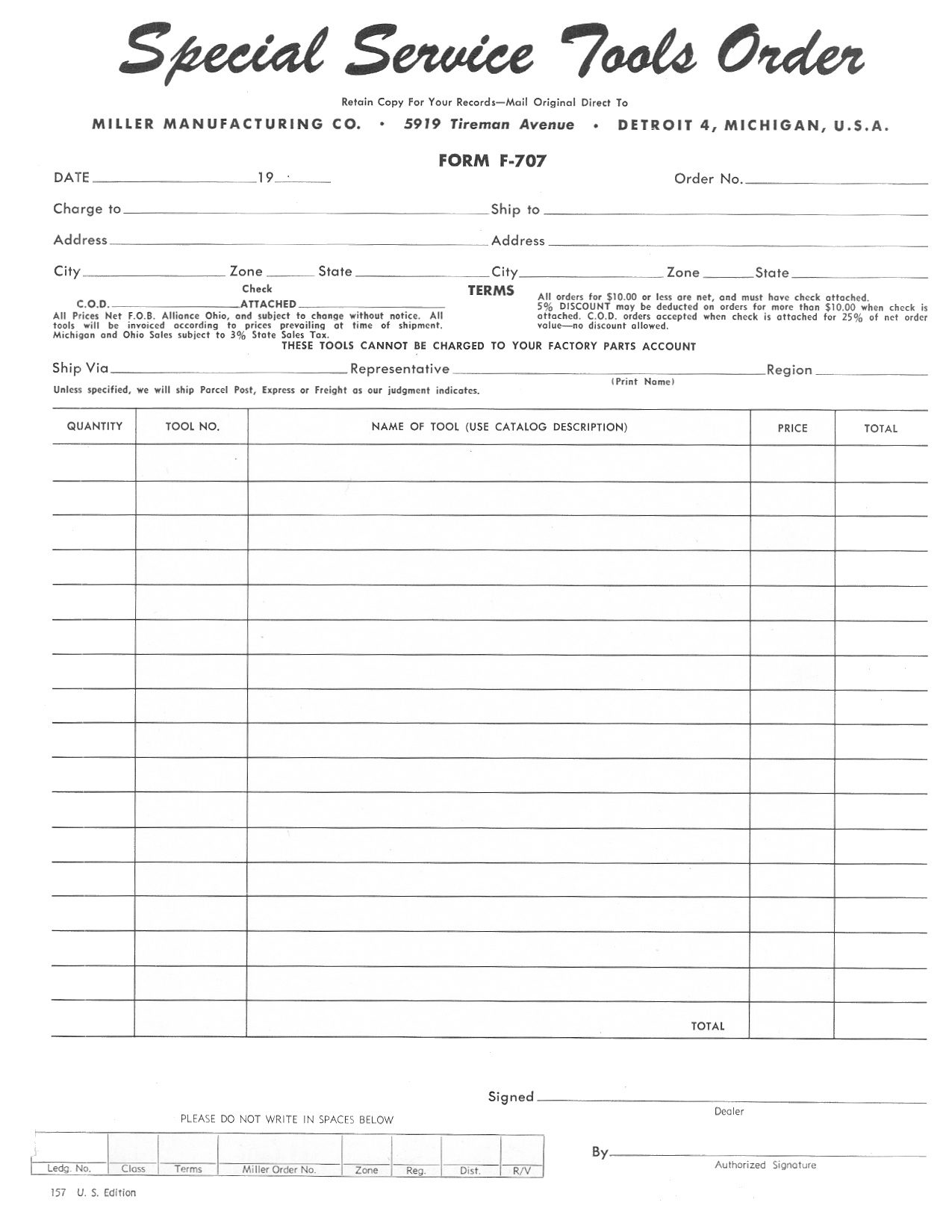 Miller Special Service Tools