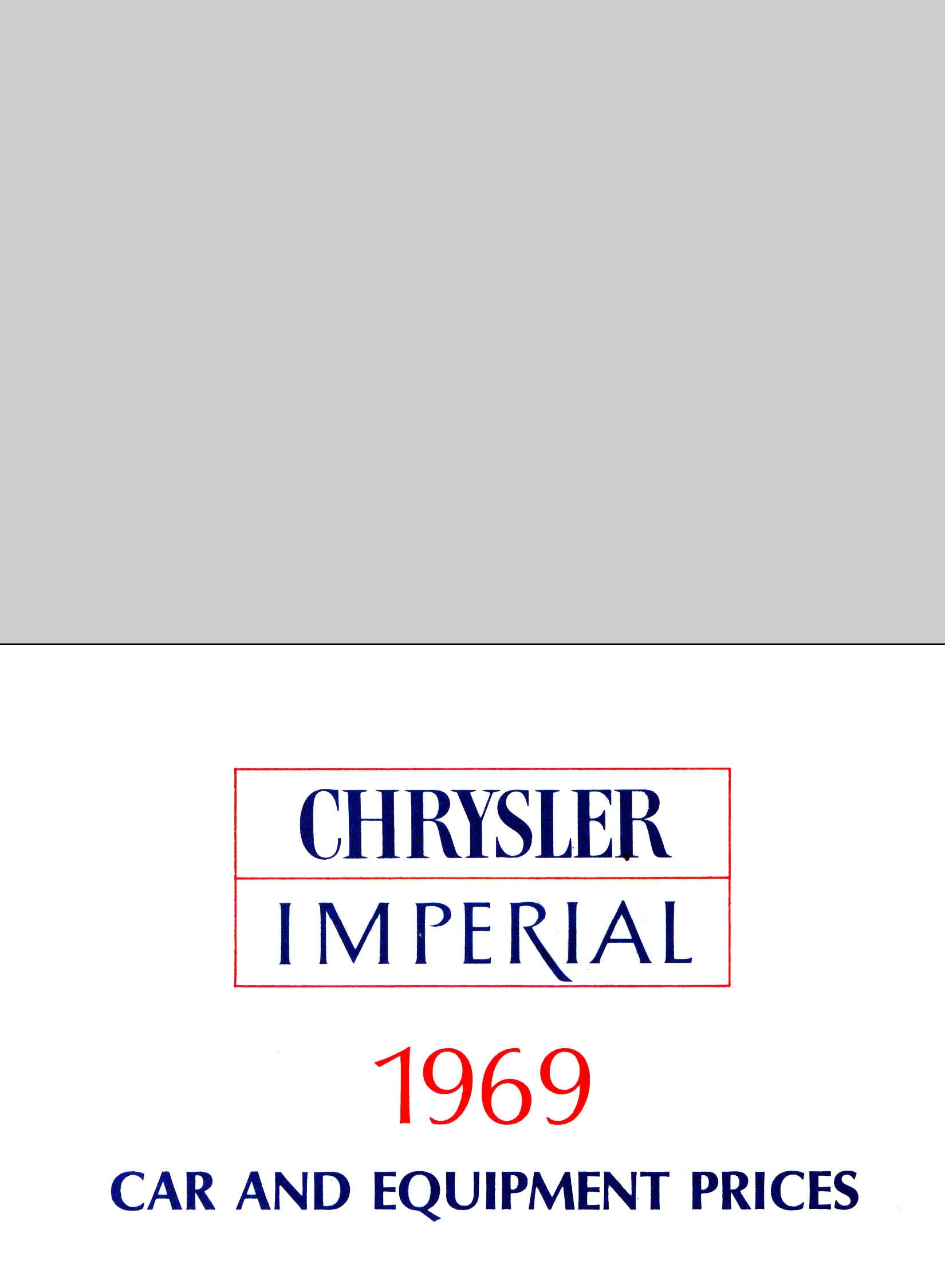 1969 Chrysler & Imperial Car and Equipment Prices