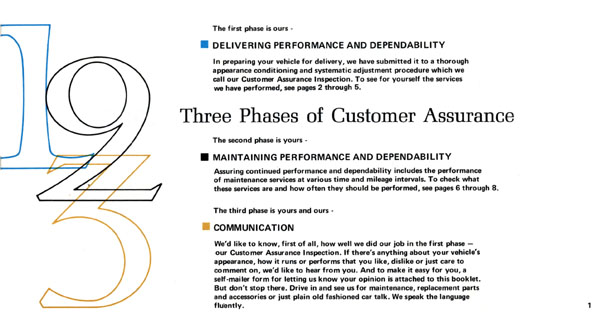 1976 Chrysler Customer Assurance Manual
