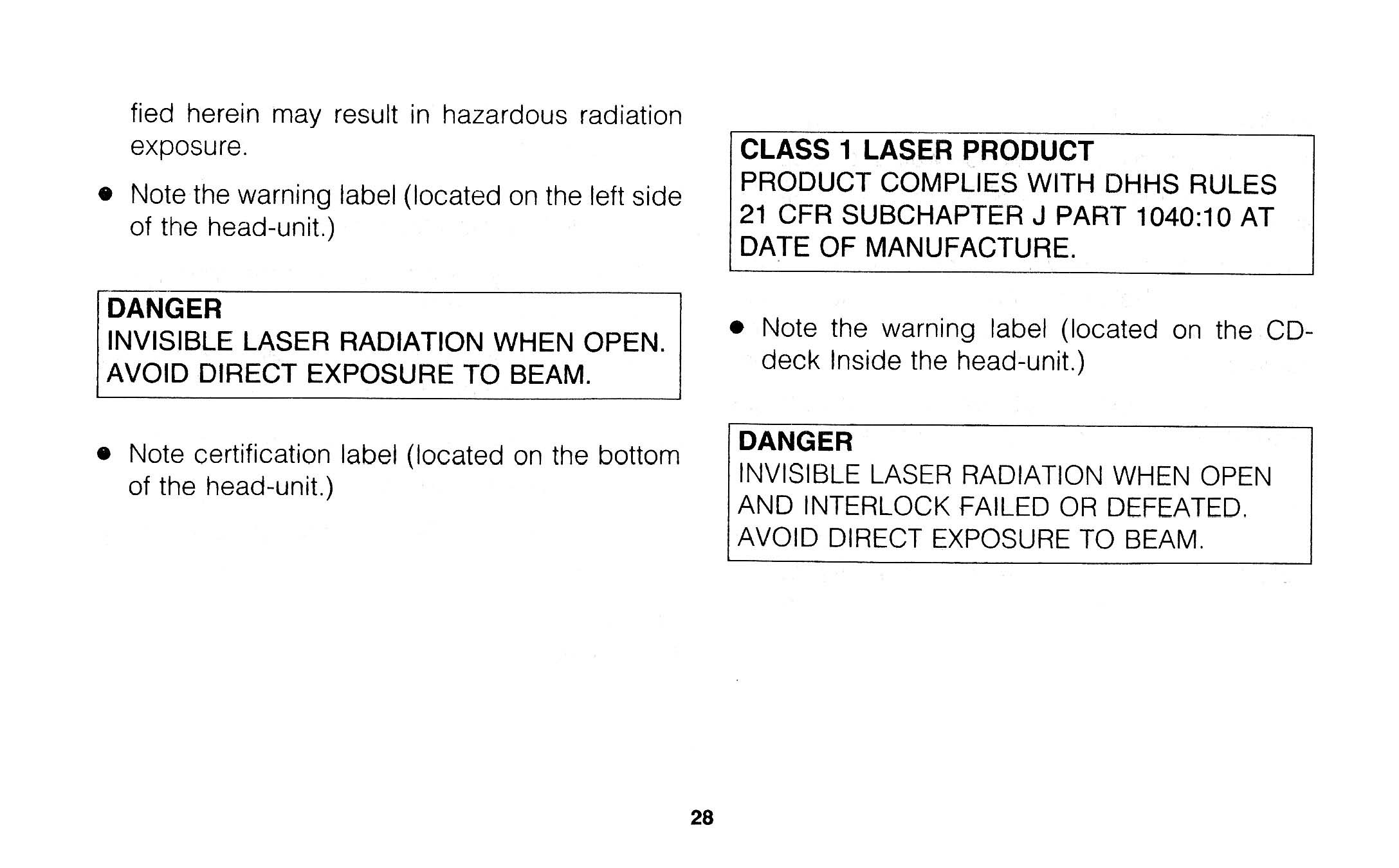 1992 Imperial Stereo Users Manual